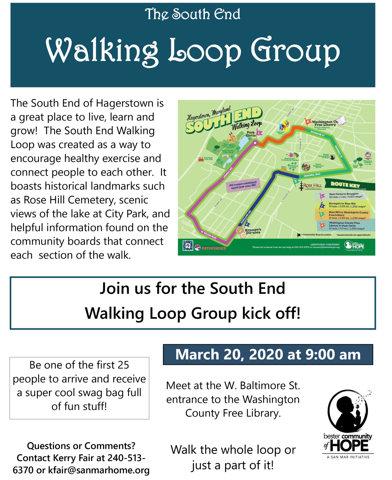 South End Walking Loop Group Kick Off - Washington County Pathfinder